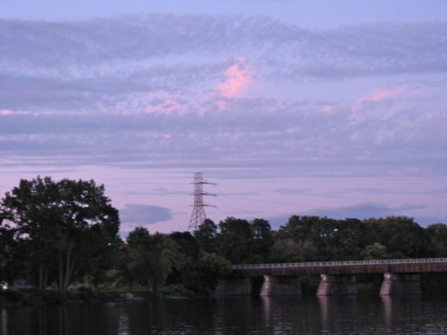 sunset clouds over the CSX bridge, Schenectady – Scotia, NY – 14Sep09g ...